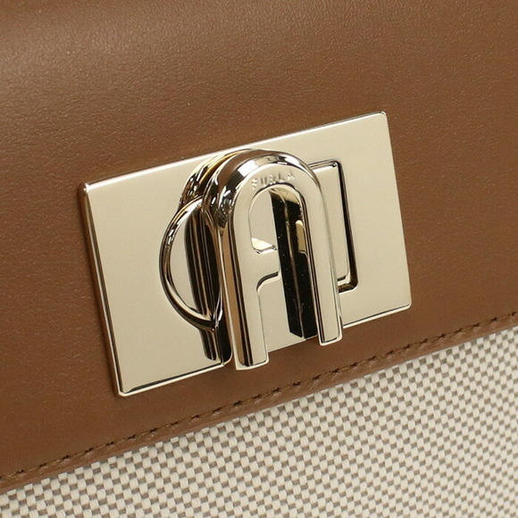 Furla | Bags | Furla White Handbag 2way Brown Shoulder 927 | Poshmark